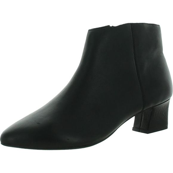 Array | Shoes | Array Womens Camden Black Leather Almond Toe Heel Ankle ...